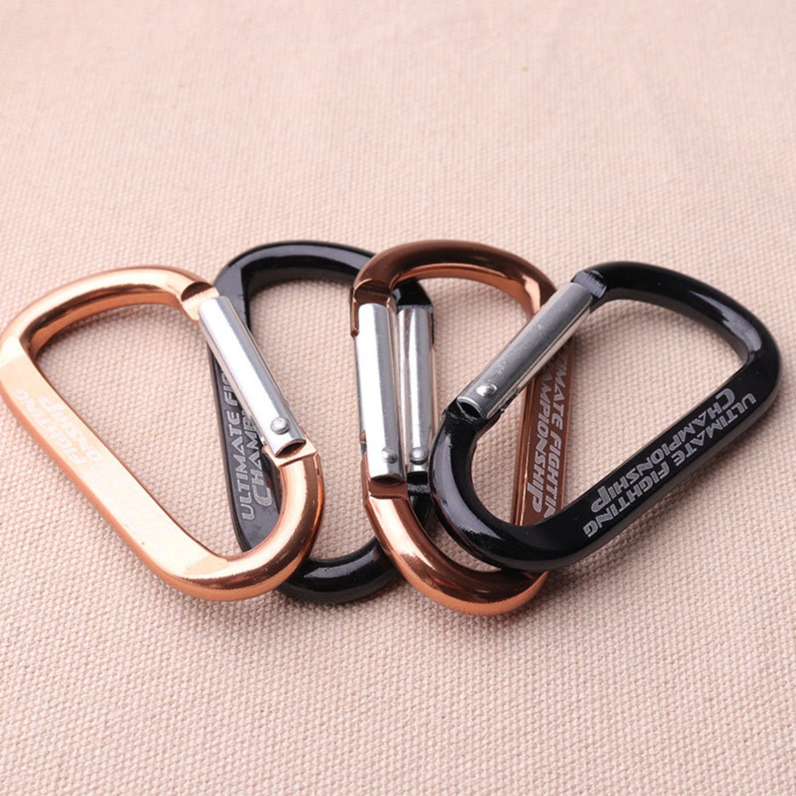 4pcs Carabiner Clips Aluminum Black and Orange Aluminum Lock - Etsy