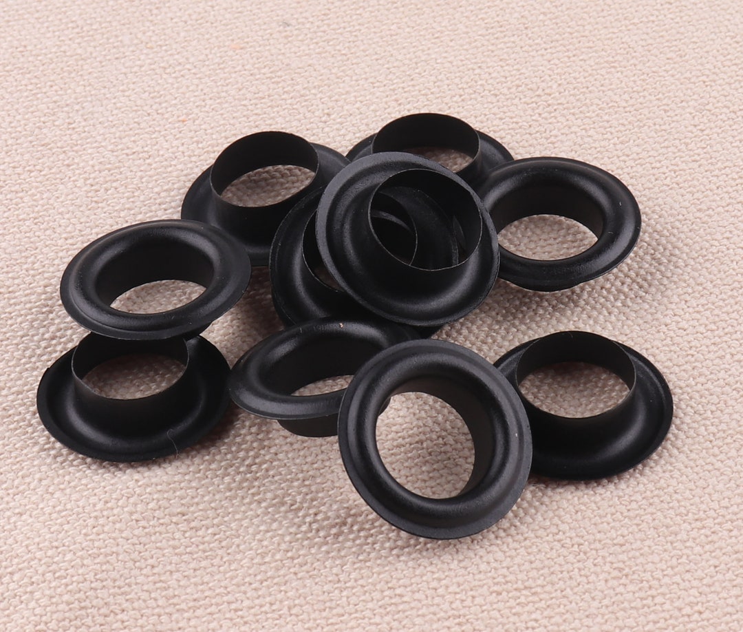 100sets/black Eyelets Grommets Round Eyelets Hole Grommets Metal ...