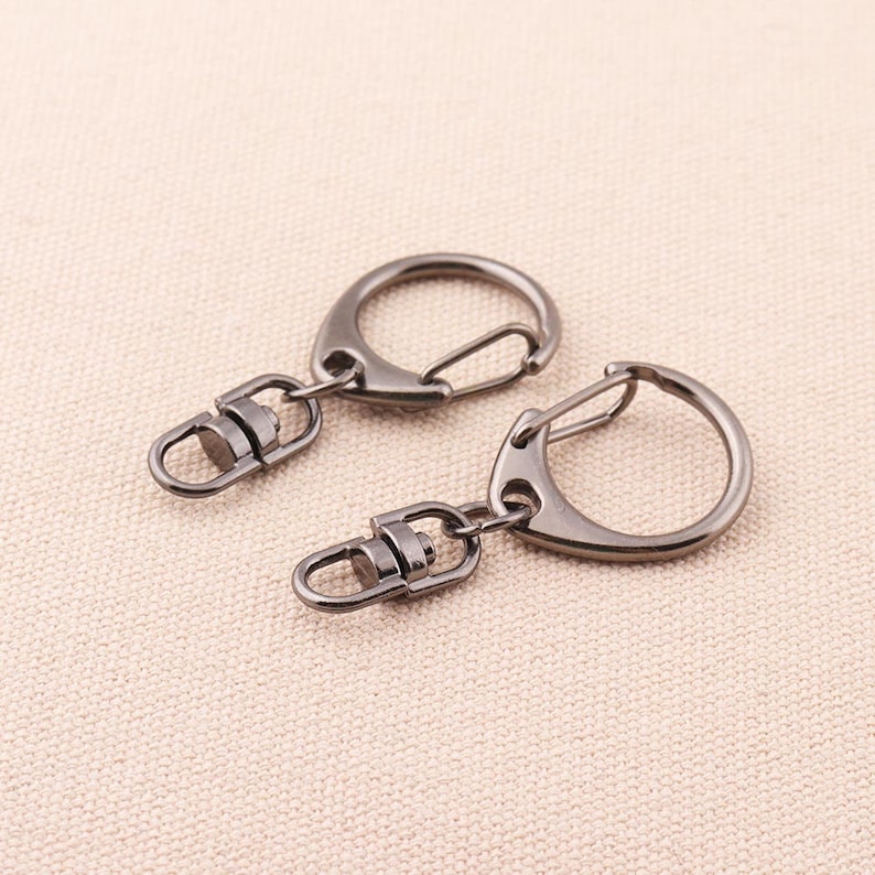 8pcs swivel hook 50mm Long Nickel Round split Key Rings come | Etsy