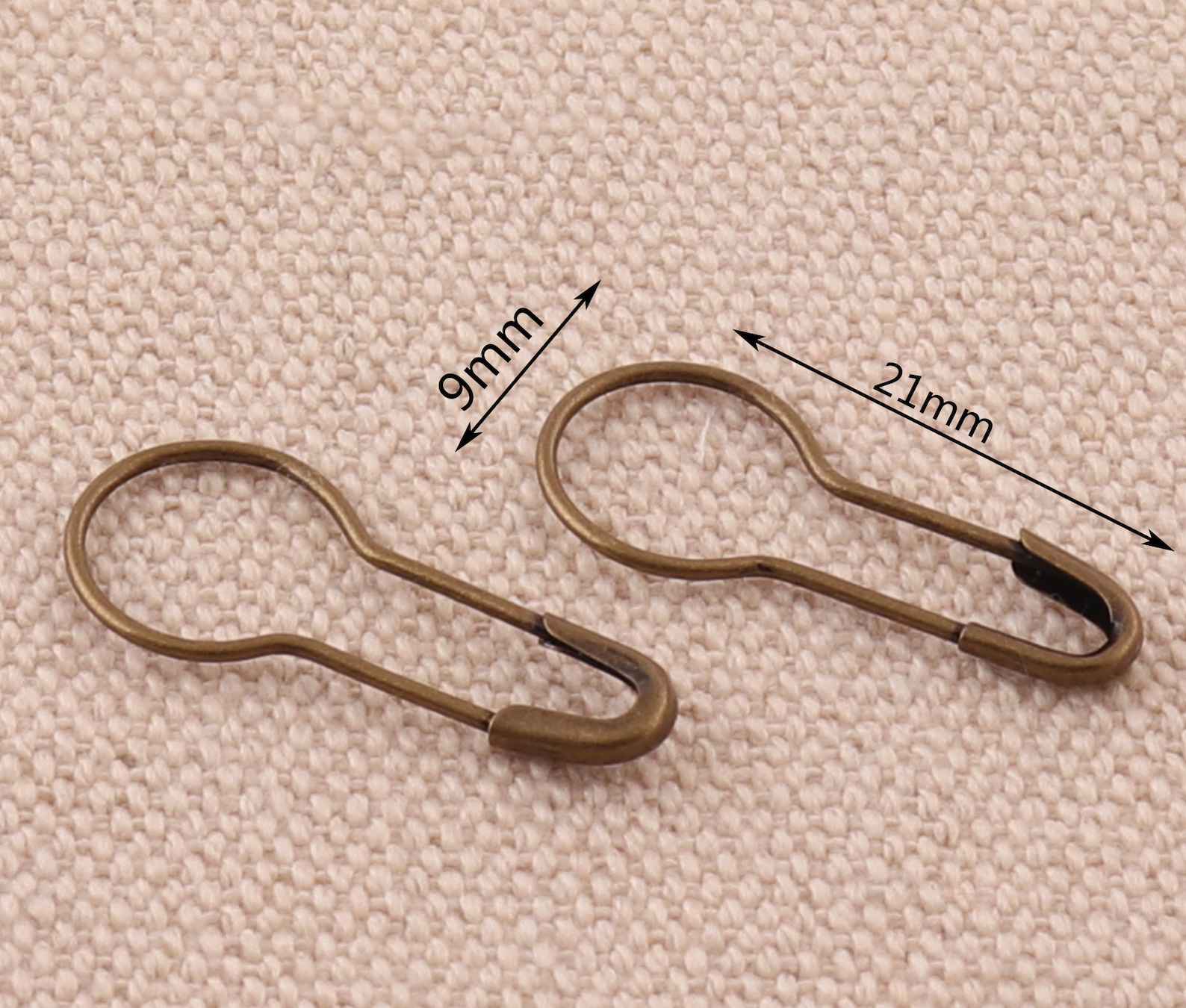 100pcs Bronze Safety Pins Coiless Safety Pins Bulb Safety Pins | Etsy