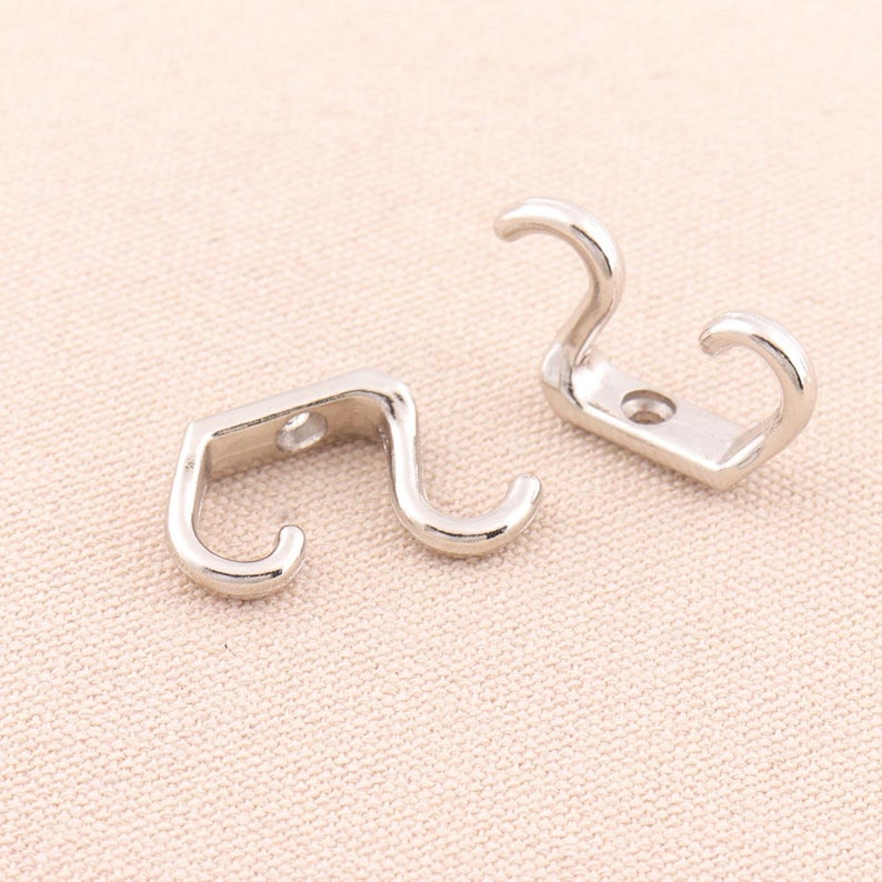 Decorative Hooks Wall Hanger Silver Wall Hooks Small Hangers - Etsy