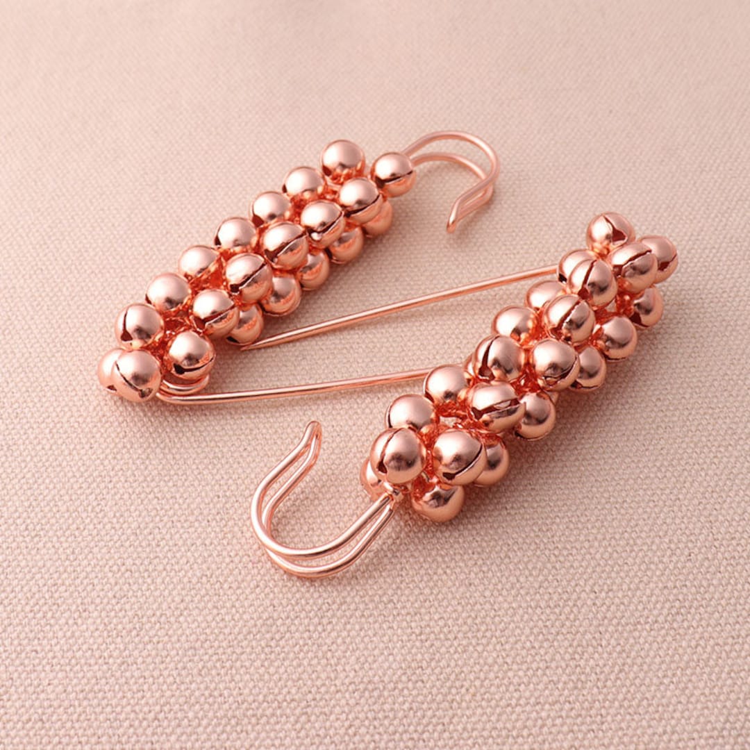 4pcs Jumbo Safety Pins Rose Gold 71*7mm Large Safety Pins With Small ...