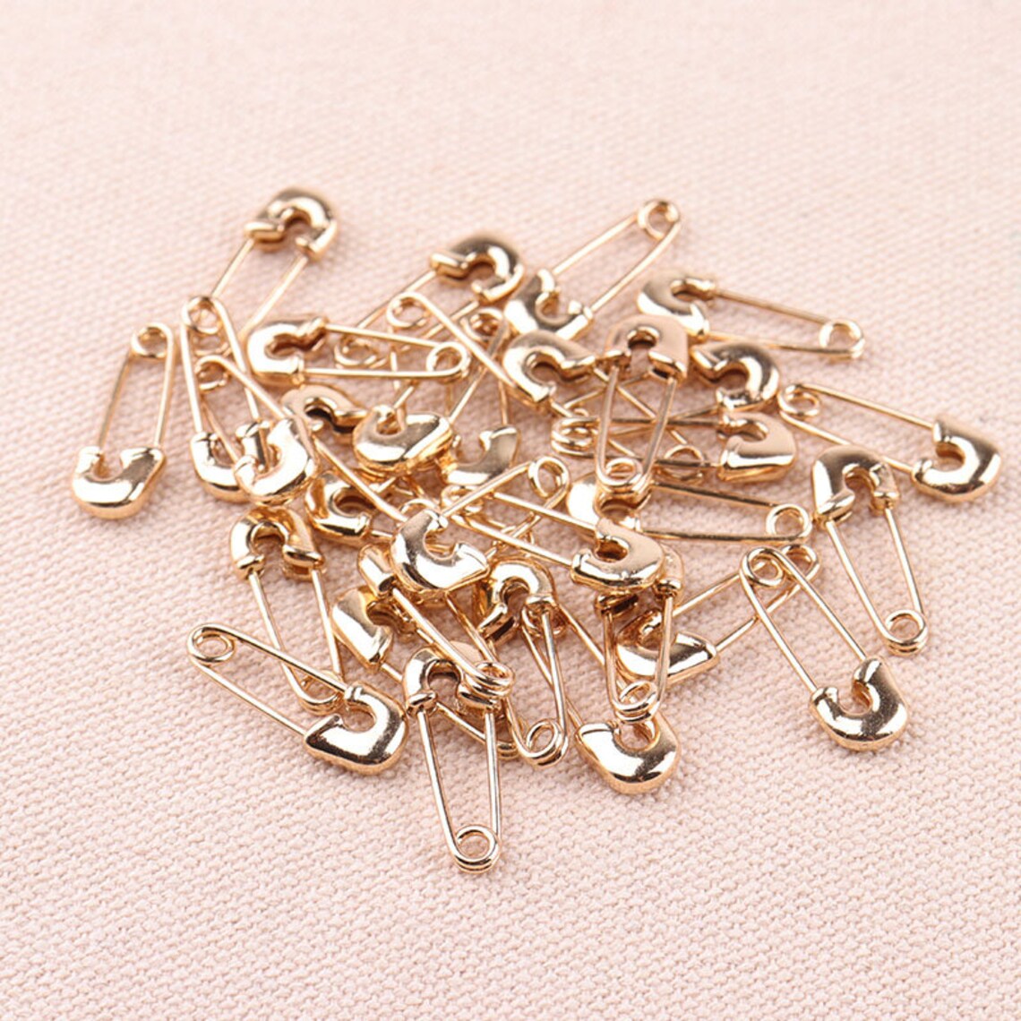 50pcs Small Safety Pins Gold 20mm Metal Safety Pins Sewing - Etsy