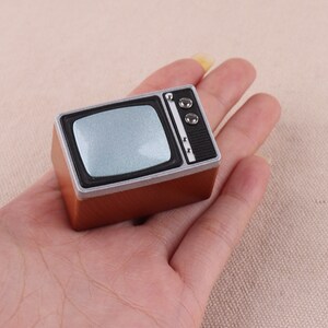 Dollhouse Miniature Tv,mini Vintage Television,french Provincial ...