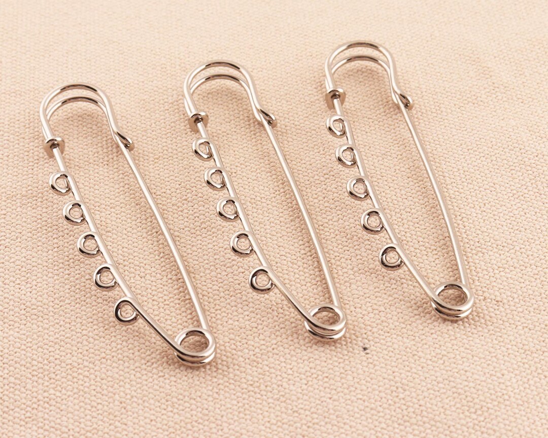 6pcs 78mm Kilt Pin With Loops Safety Pin Brooch Pins Large Shawl Pins Earring Decoration - Etsy