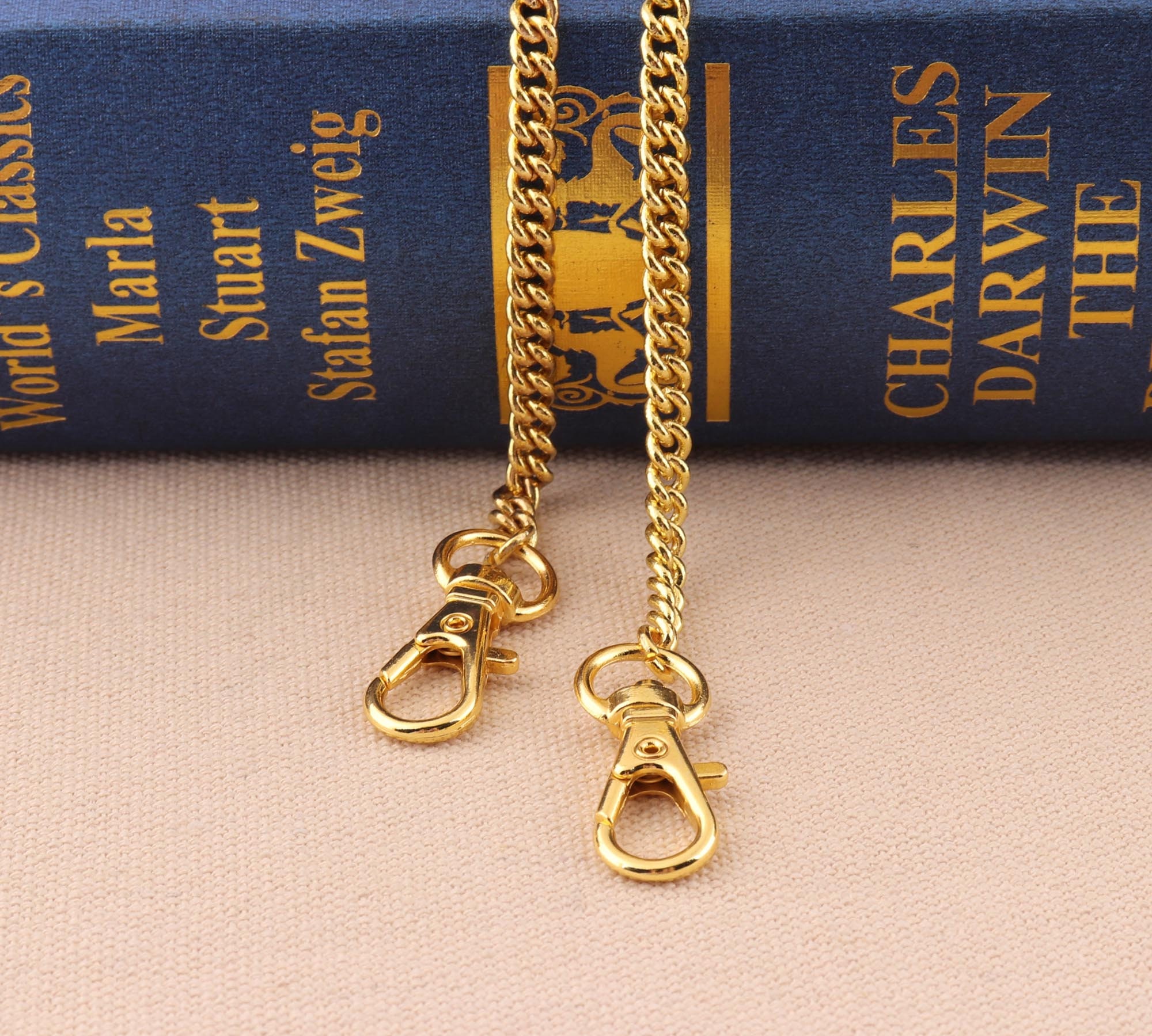 117cm Length Chain Link Gold Color Decorative Charm With | Etsy