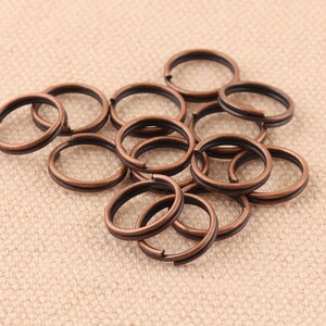 500pcs 10mm Copper Color Key Ring Split Ring Metal Key Chain for Diy ...