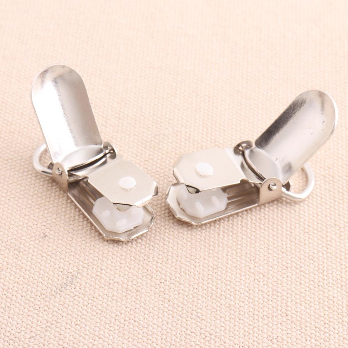 Silver 37mm Metal Pacifier Clips Buckles Suspender Clips Bib - Etsy