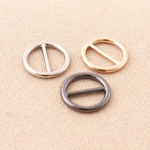 10pc 15mm Slide Buckle Strap Buckles Belt Buckle Round Shape Metal ...