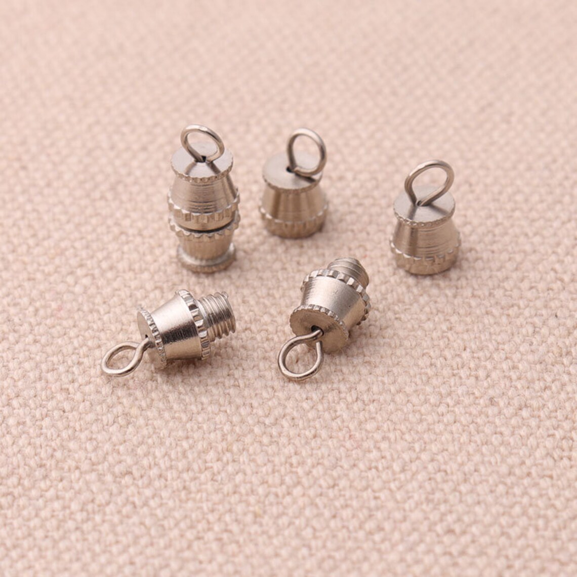 Metal Barrel Screw Clasp 16mm With Loops Silver Plated - Etsy