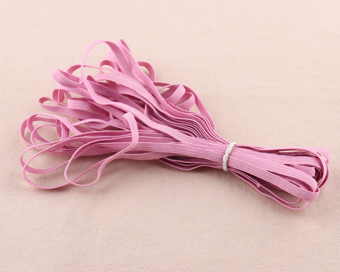 6mm Pink Color Elastic Band High Elastic Flat Rubber Band - Etsy