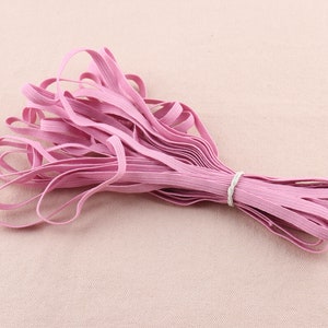 6mm Pink Color Elastic Band High Elastic Flat Rubber Band, Elastic Cord ...