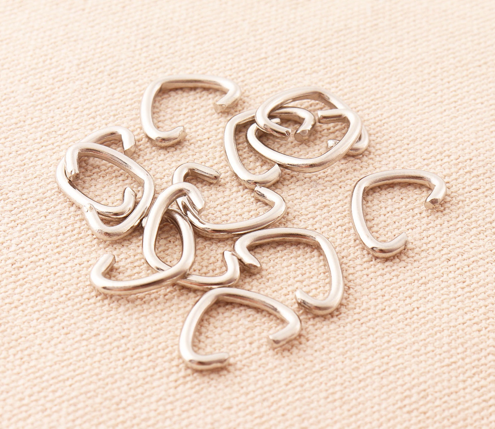 30pcs 17mmtriangle Metal Split Rings Jump Ring Silver Jewelry - Etsy