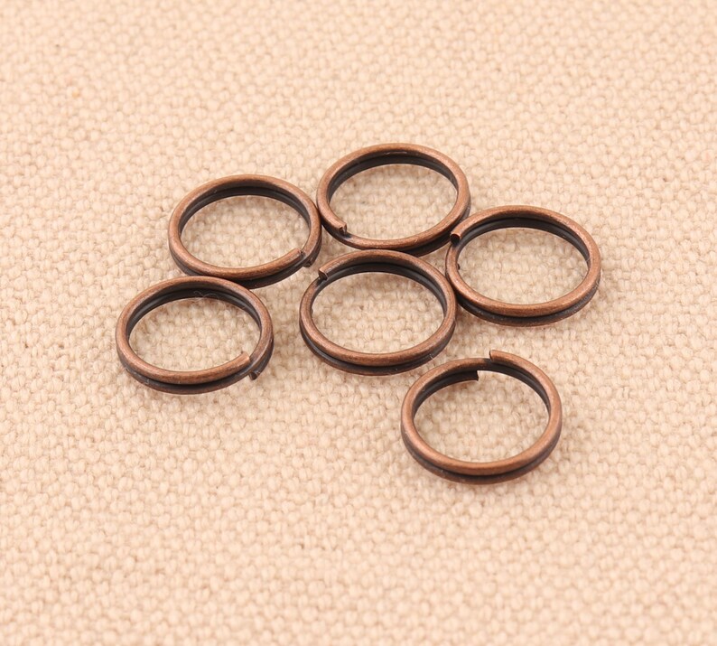 500pcs 10mm Copper Color Key Ring Split Ring Metal Key Chain - Etsy