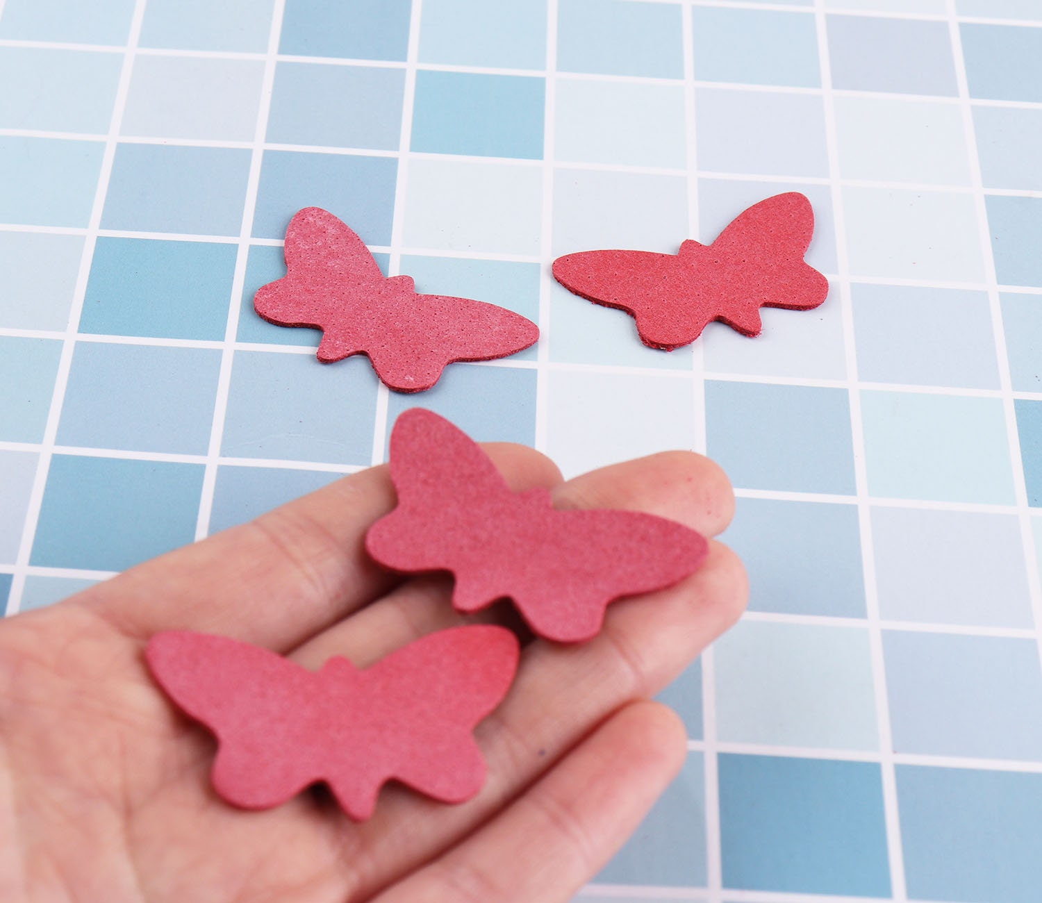 Red Leather Butterfly Die Cut Butterfly Leather Red Leather - Etsy