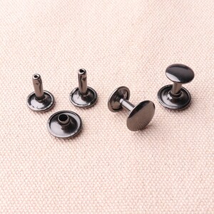 Double Cap Rivets Black Color Cap Rivets 13mm Leater Rivets Hardware ...