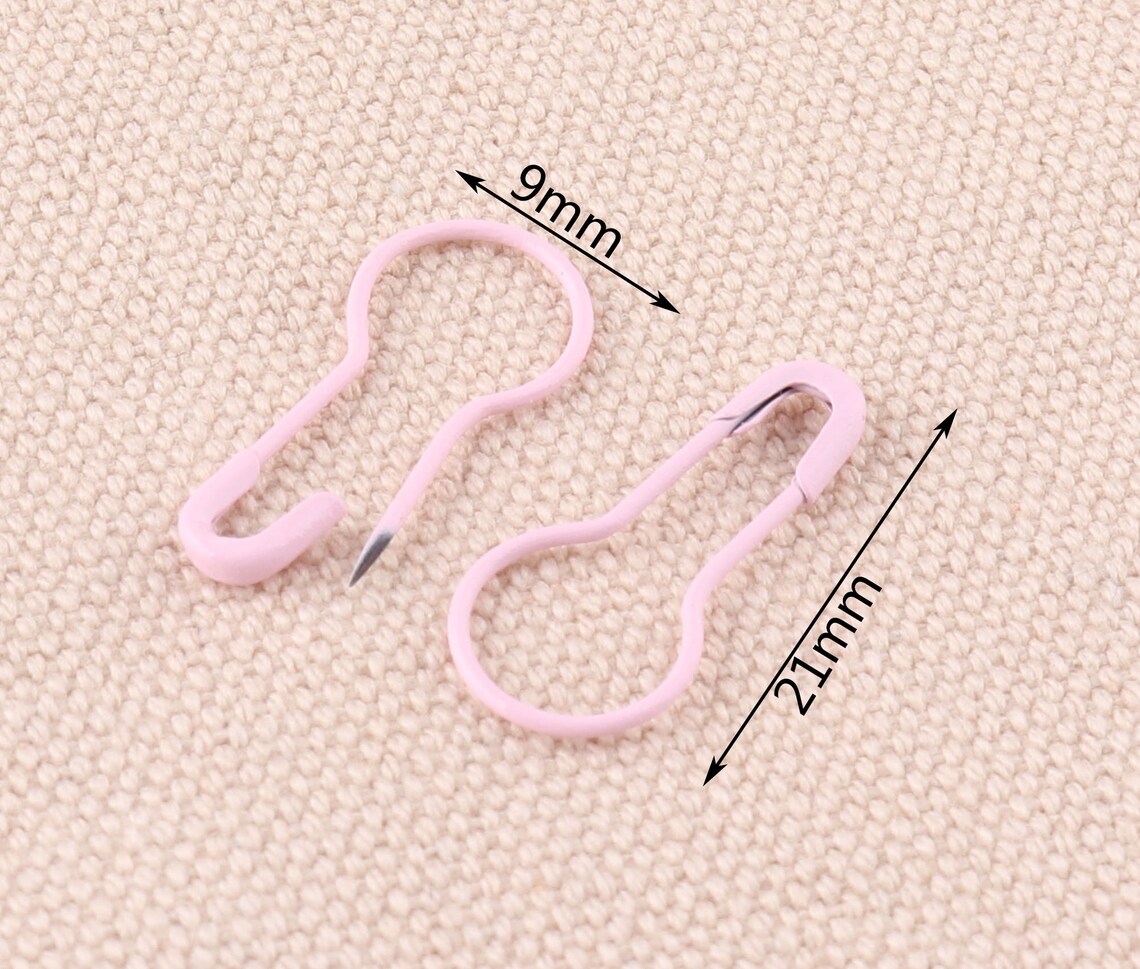 Mini Bulb Safety Pins 100pcs 219mm Pink Safety Pins Knit Pins - Etsy