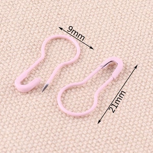 Mini Bulb Safety Pins 100pcs 21*9mm Pink Safety Pins Knit Pins Shawl ...