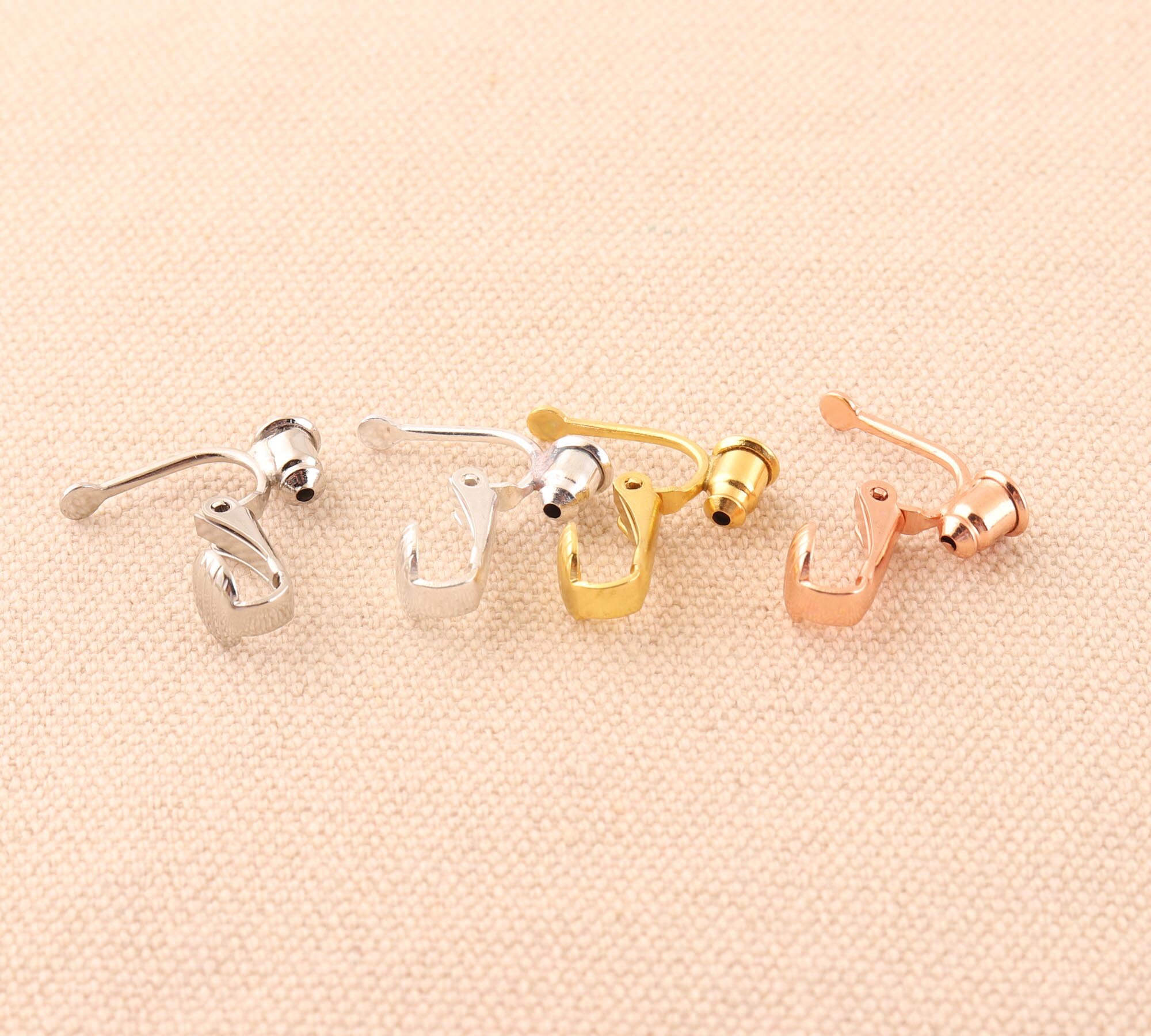 12pcs 6 Pairs Clip on Earring Converter Brass Earring Clips Screwback ...