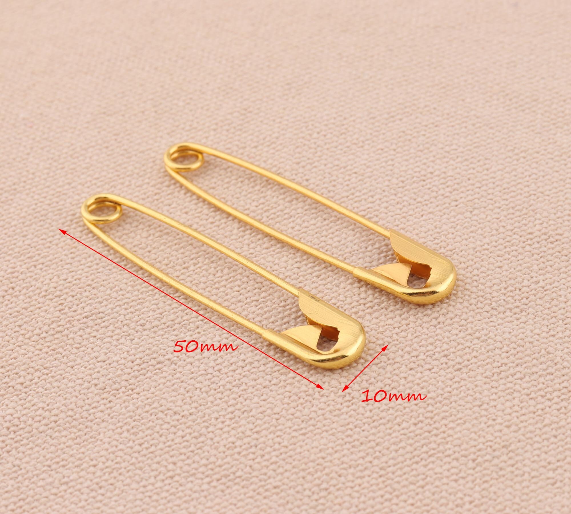 50mm Gold Color Label Pins Long Brooch Pins Safety Pins for - Etsy