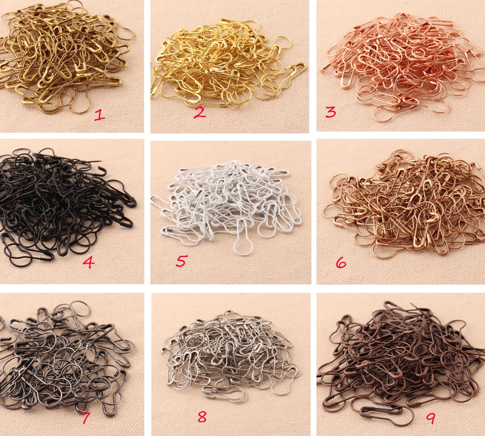 Colorful Brass Blub Safety Pins 219mm Metal Label Pins Brooch - Etsy