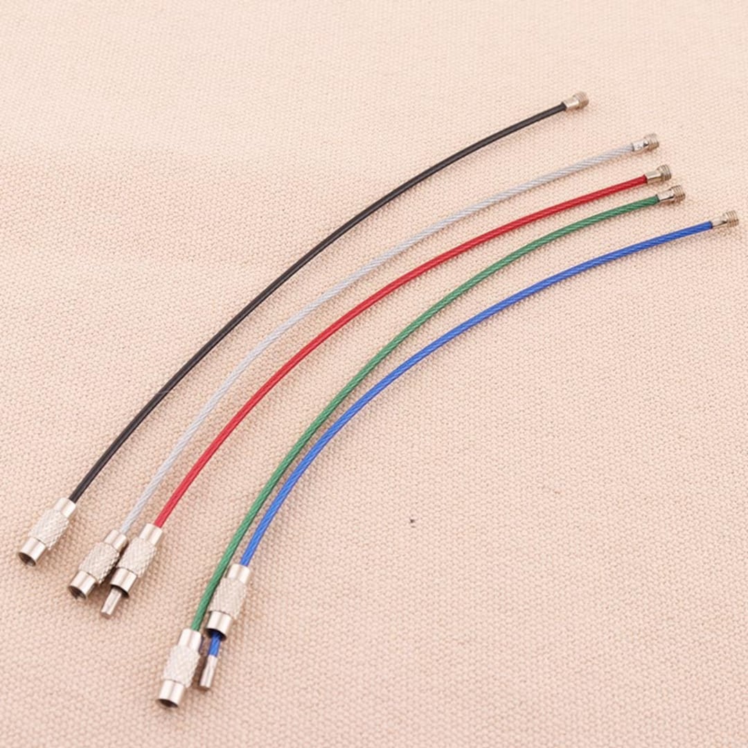 10pcs Stainless Steel Wire Keyrings Cable Rope Key Holder Cable Wire ...
