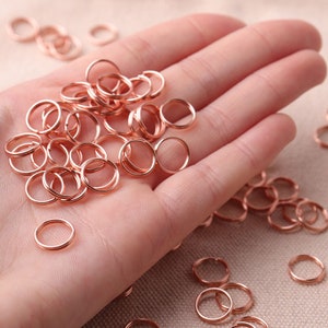 100pcs Rose Gold Small O Key Rings Split Key Rings for 10*8mm (OM*IM ...