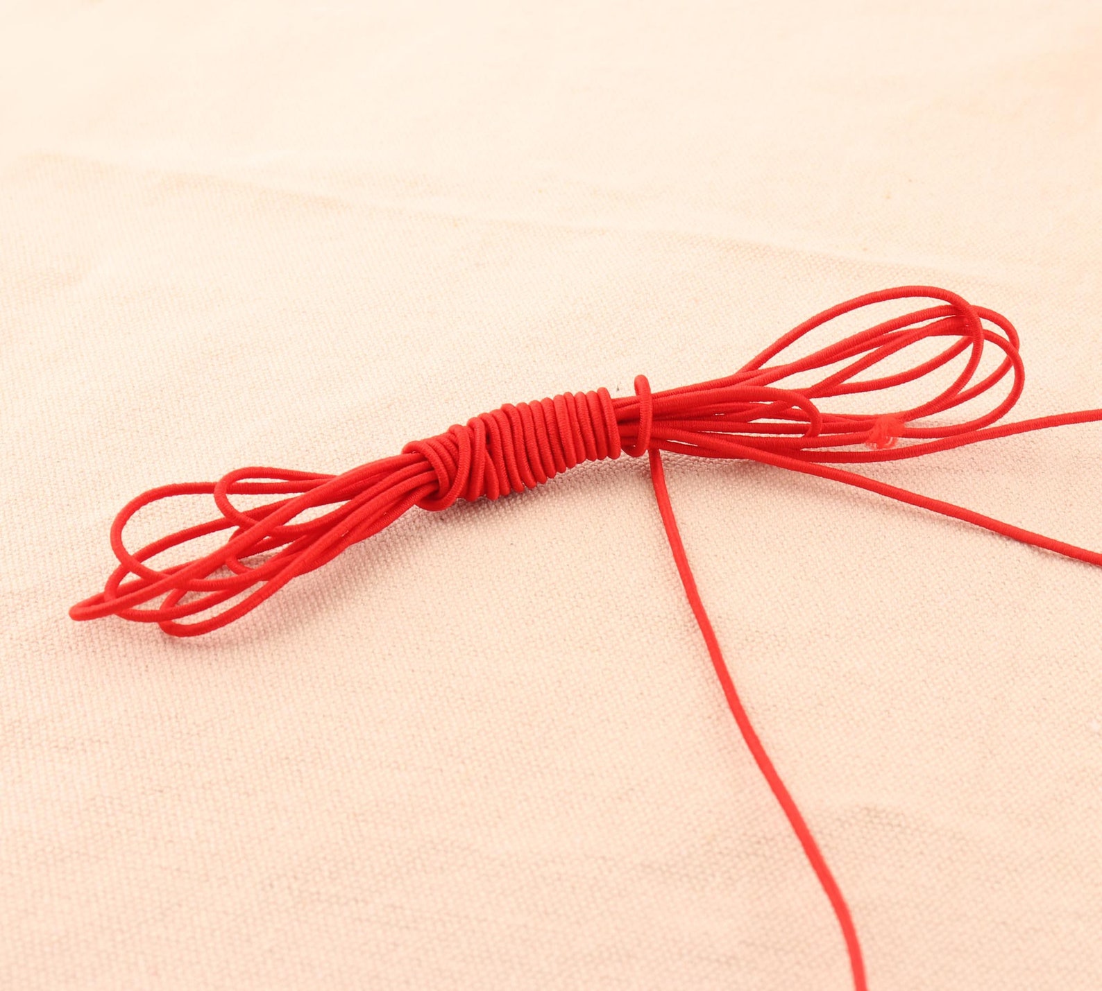 1.5mm Elastic Rope Cord Red Color Elastic Beads Cord,stretch Elastic ...