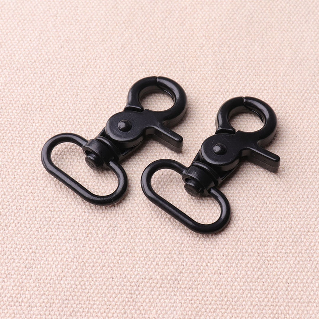 6pcs Black 47*25mm Trigger Snap Hook Large Metal Swivel Lobster Clasps ...