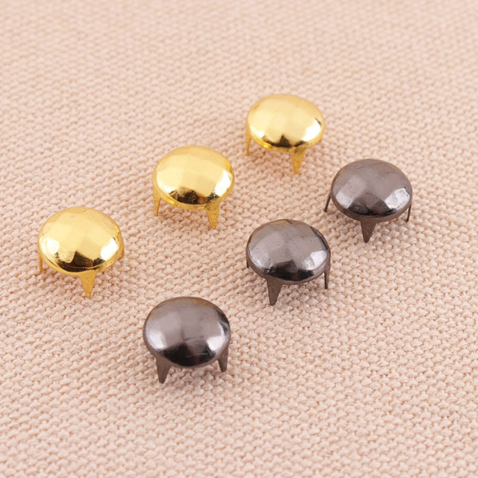 Gold and Black Round Claw Stud Prongs Studs 4 Claws Rivet - Etsy