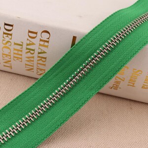 Green Color Metal Teeth Zippers nylon Zipper Pouch coil - Etsy