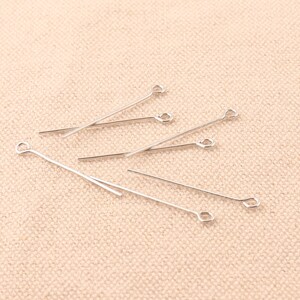 200pcs Silver Eye Pins ,metal Jewelry Pins Long Head Pins 21 Gauge 0 ...