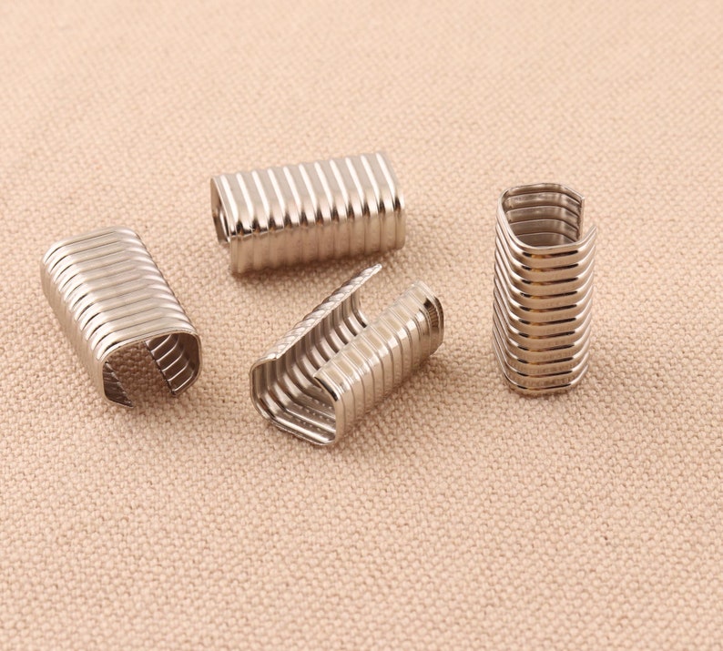 50pcs Silver Color Cord End Rope End Nickel Plated Cord Cap for ...