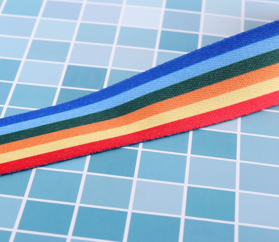 38mm Width Webbing,rainbow Soft Smooth Webbing With Stripe Pattern ...