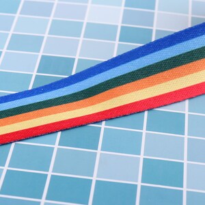 38mm Width Webbing,rainbow Soft Smooth Webbing With Stripe Pattern ...