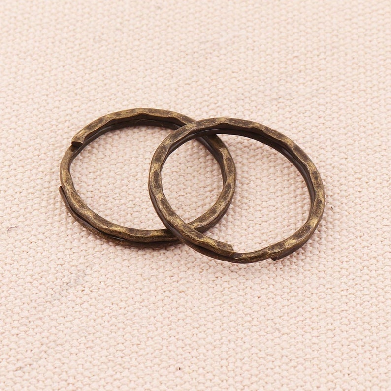 Beautiful Design Bronze Key Rings 25mm Keychain Rings Split | Etsy