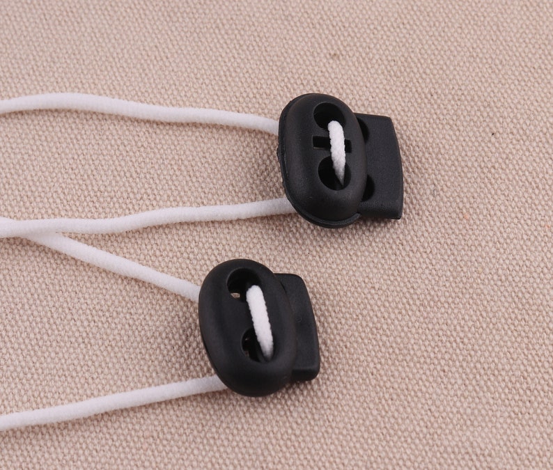 5mm Rope Cord Stopper Black Cord Lock for Elastic Cord | Etsy