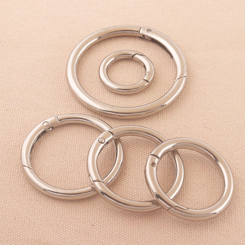 6pcs Spring gate ring Silver o-rings metal o rings spring | Etsy