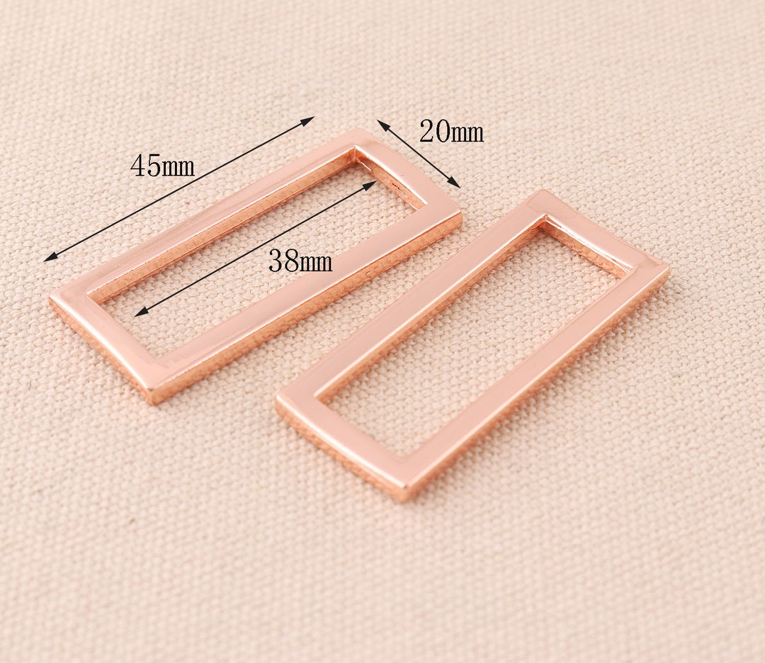 10pc Rose Gold Buckles,38mm Rectangle Purse Buckle ,strap Adjuster,belt ...