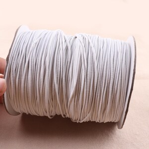 Free Shipping 10 Yards Elastic Rope 1.5mm White Color Elastic Cord ...