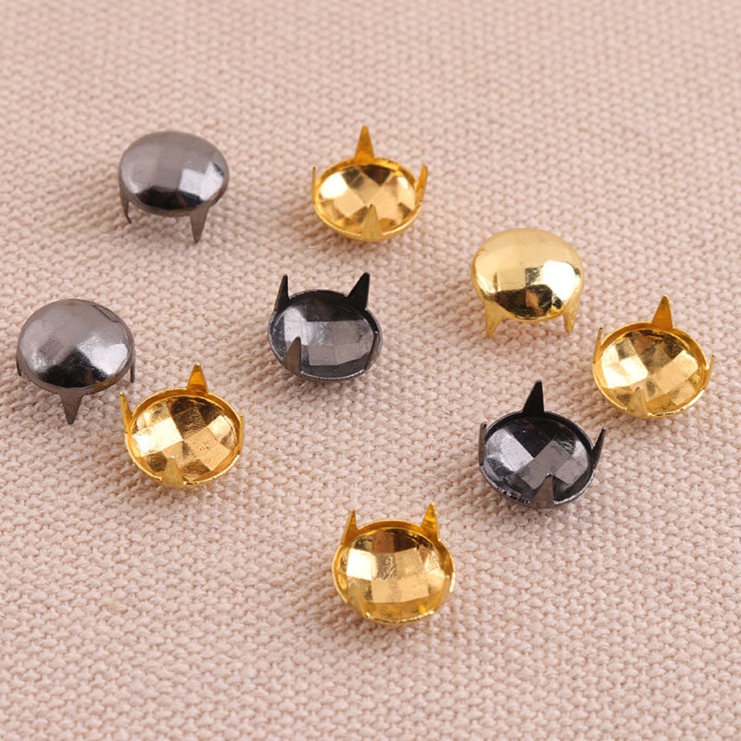 Gold and Black Round Claw Stud Prongs Studs 4 Claws Rivet Buttons Claw ...