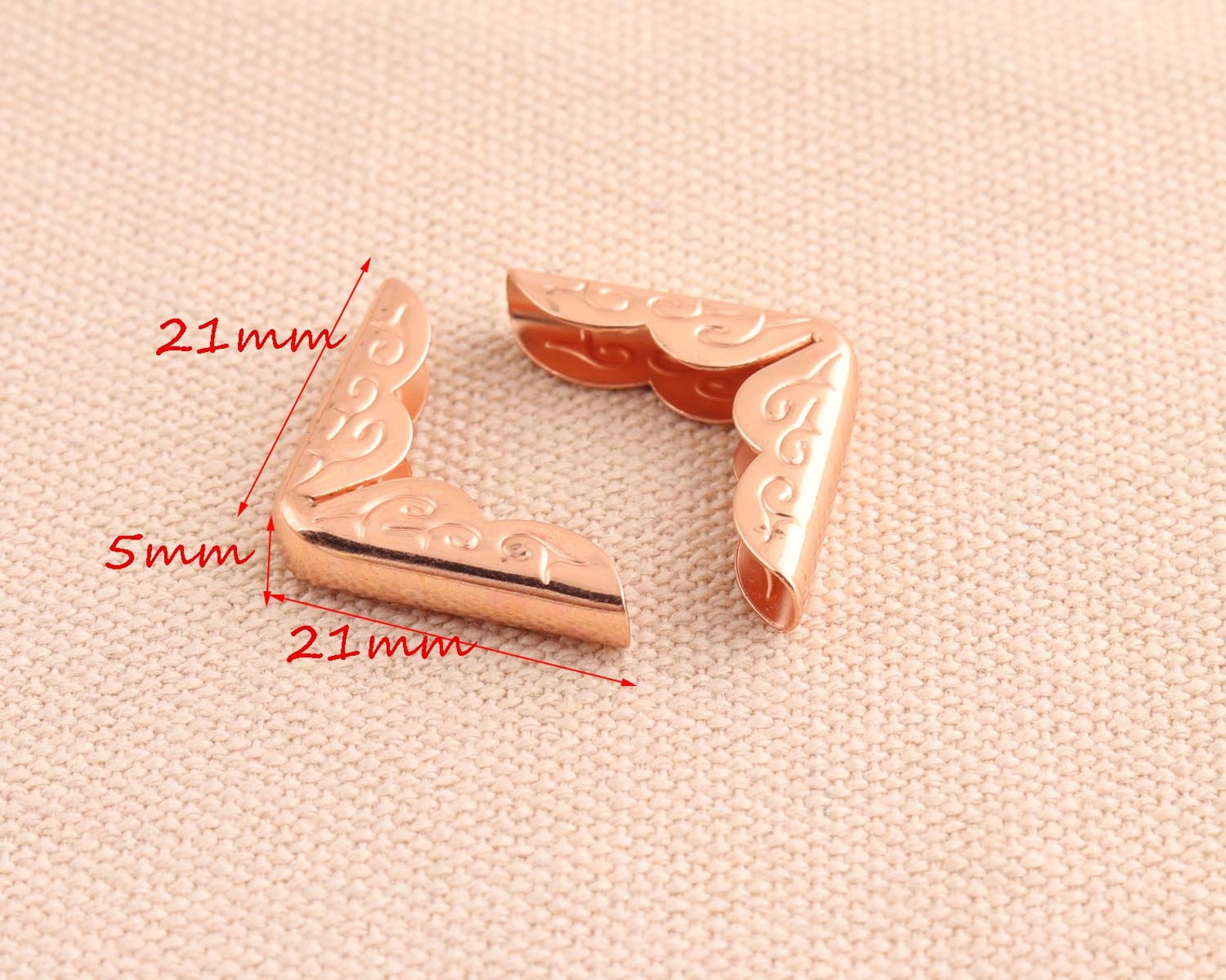 50pcs Rose Gold Corner Protectors 21mm Iron Metal Corners for Book ...