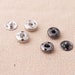20sets Black and Silver 10mm Metal Snap Fasteners Press Studs Two Parts ...
