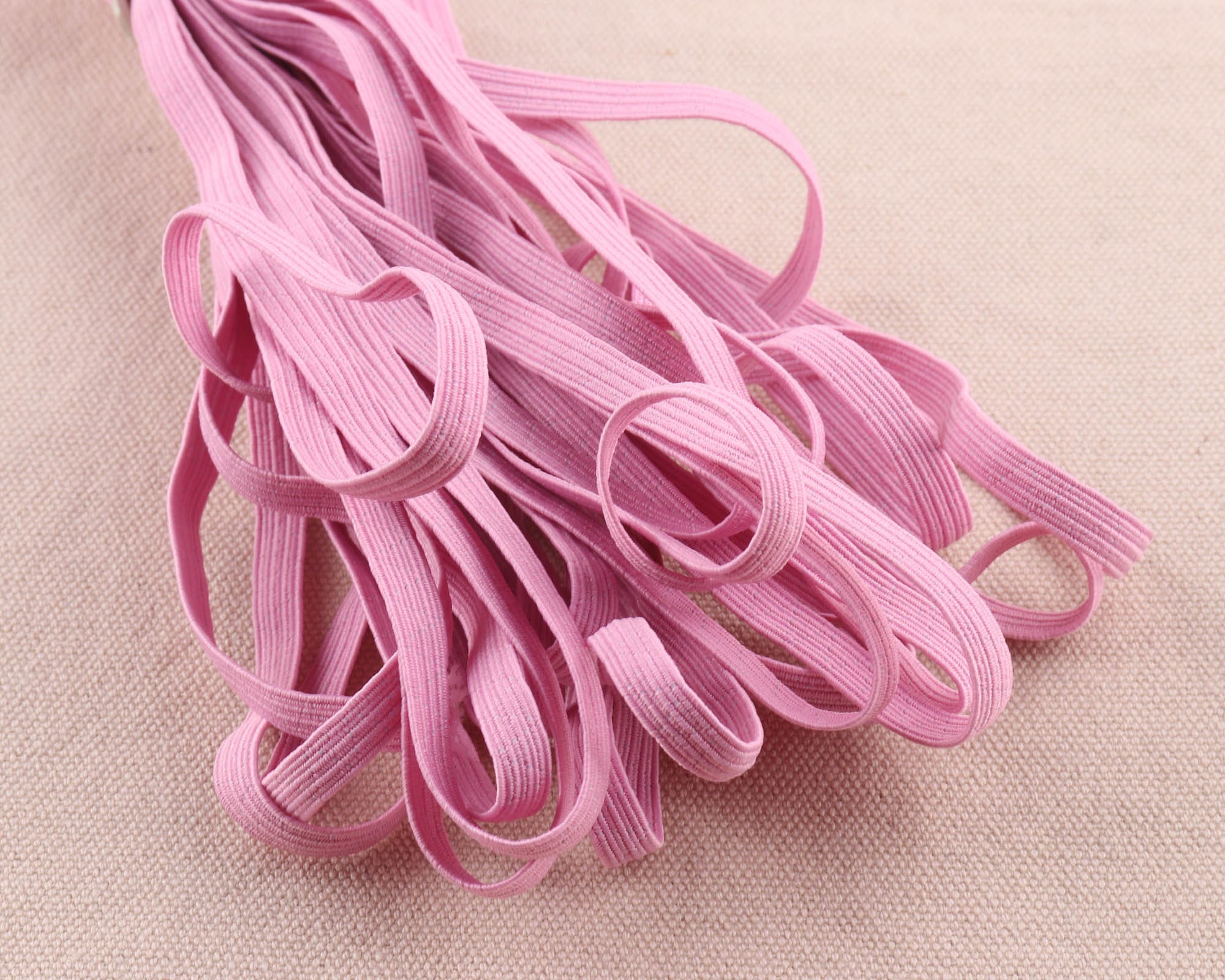 6mm Pink Color Elastic Band High Elastic Flat Rubber Band - Etsy