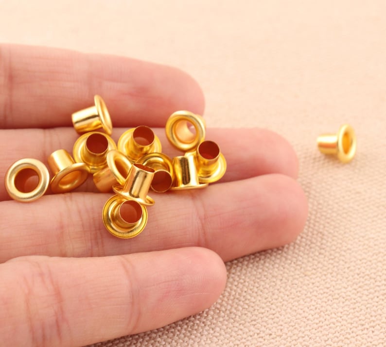 100pcs Gold Eyelets Grommets 8mm4mm6mm Grommet Eyelet with | Etsy