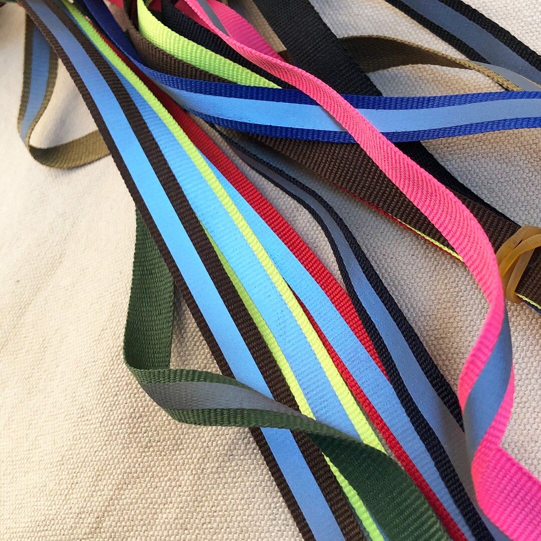 10 Mm Silver Reflective Webbing Ribbon DIY Fabric Tape for Clothing Sew ...