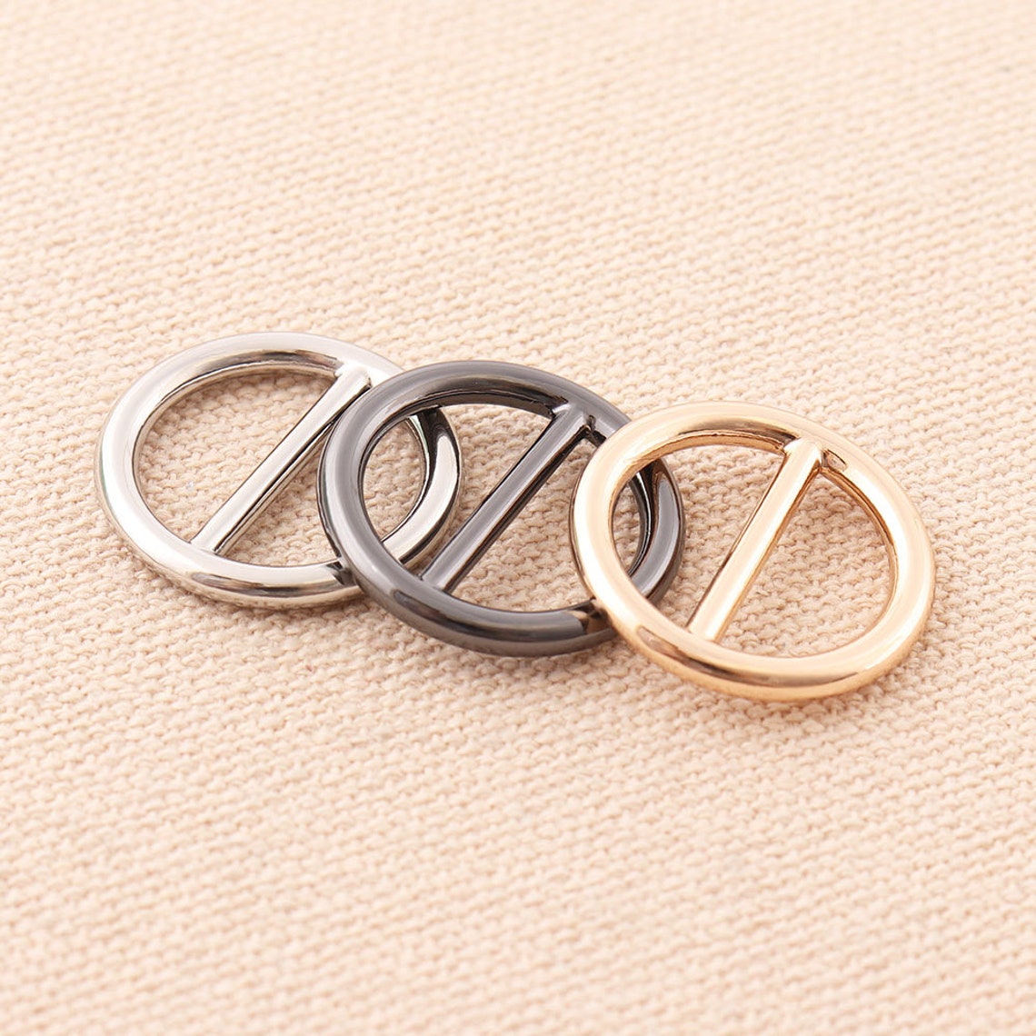 10pc 15mm Slide Buckle Strap Buckles Belt Buckle Round Shape Metal ...
