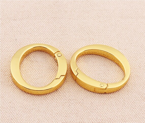Gold Oval Spring Gate Ring oval Gate Ringoval Gate Ring | Etsy