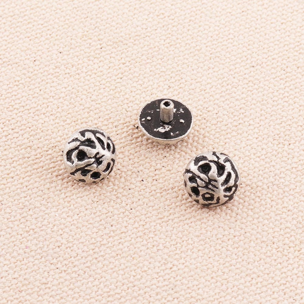 10mm Pattern Rivets Small Antique Silver 20pcs Conchos Studs | Etsy