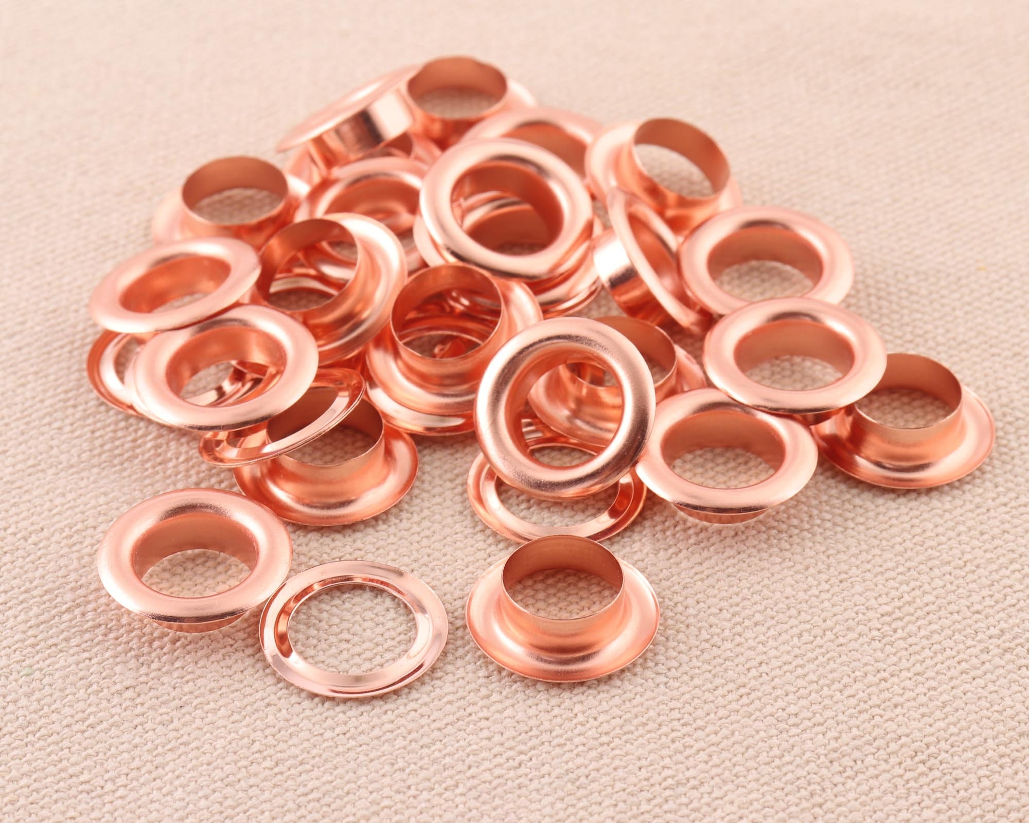 100pcs 4/5/6/8/10/12/13/17mm Rose Gold Color Metal Grommets Eyelets ...